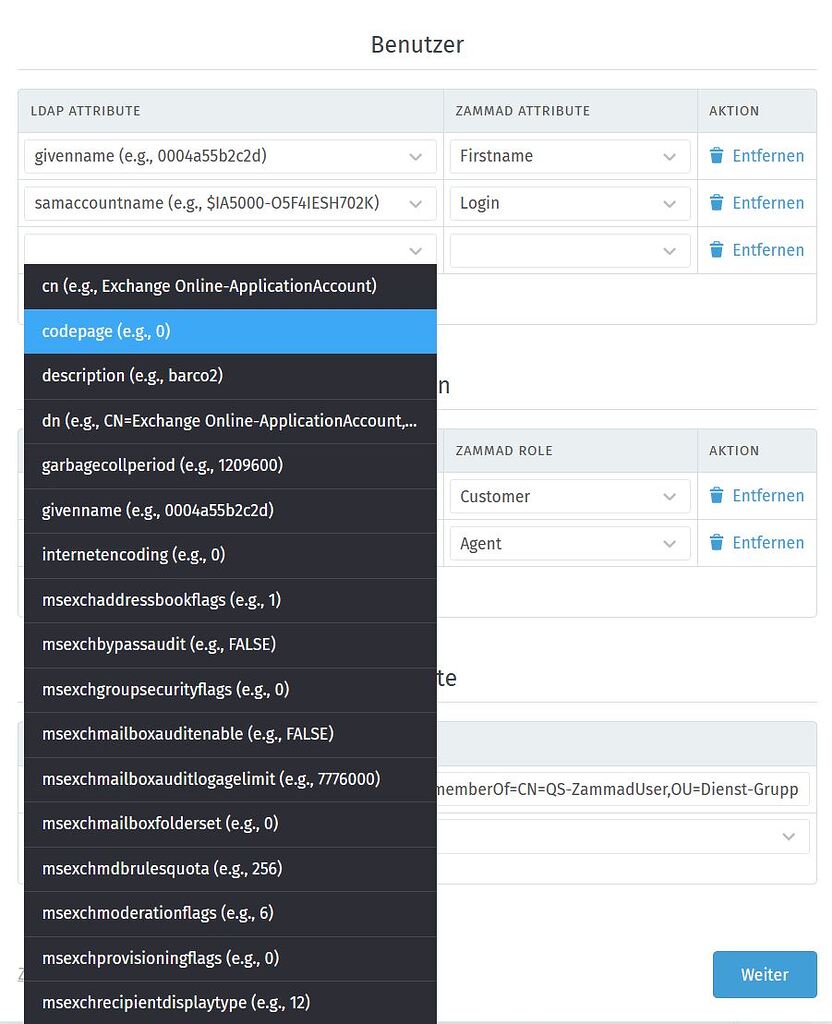 LDAP Mapping Problem - Technical assistance - Zammad - Community