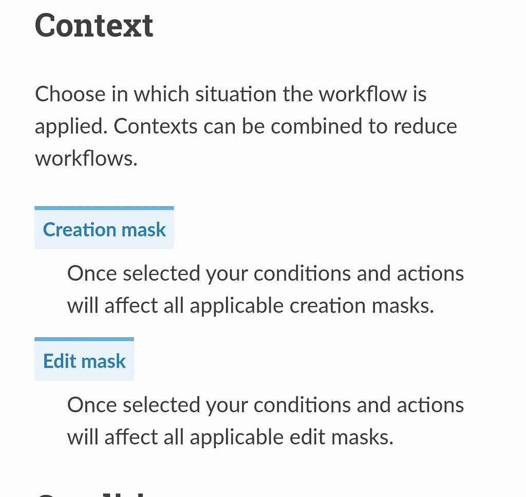 Workflow creation masks - Technical assistance - Zammad - Community