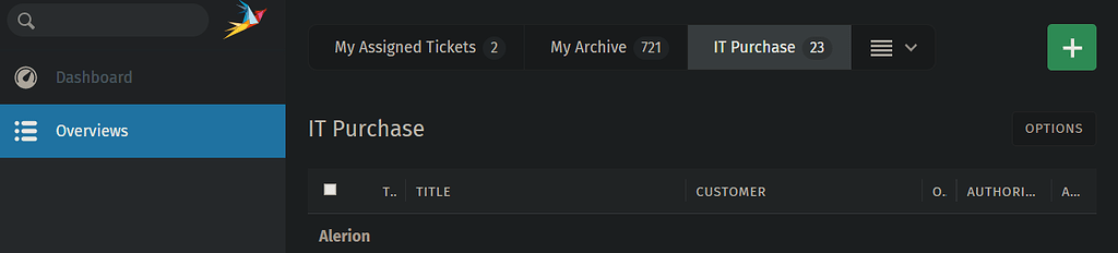 Zammad overview bar - Technical assistance - Zammad - Community