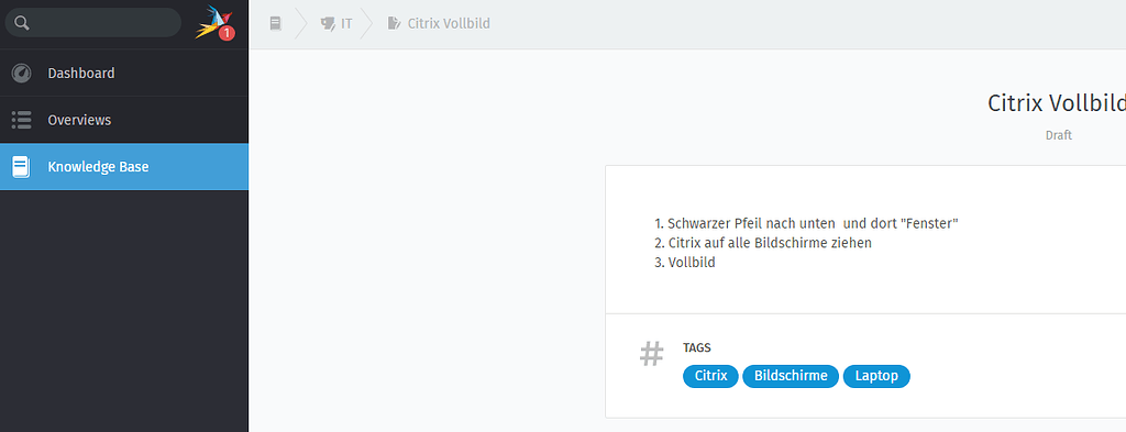 Knowledge Base - As User? - Technical assistance - Zammad - Community