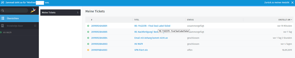 Show merged tickets for multiple customers - Technical assistance - Zammad - Community