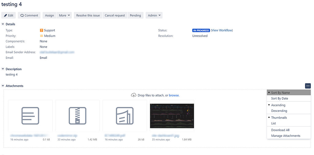 Overview of all attachments in ticket - Feature requests - Zammad - Community