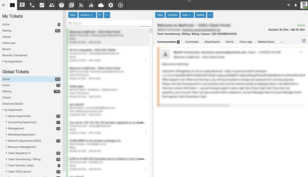 Software behind the community site and departments in Zammad - Lobby ...