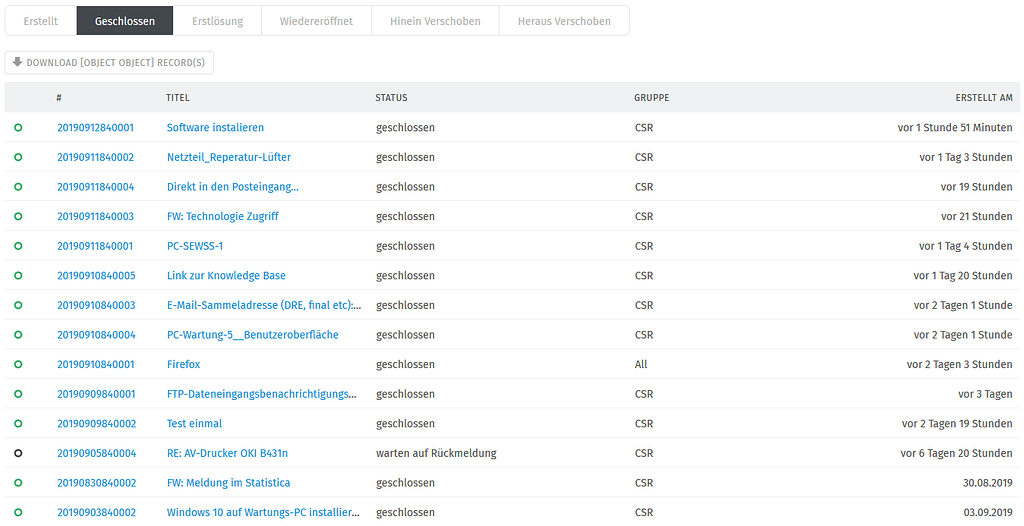 Closed report is not displayed correctly - Technical assistance ...