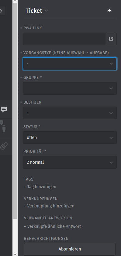 Variable size of the ticket side bar - Feature requests - Zammad - Community