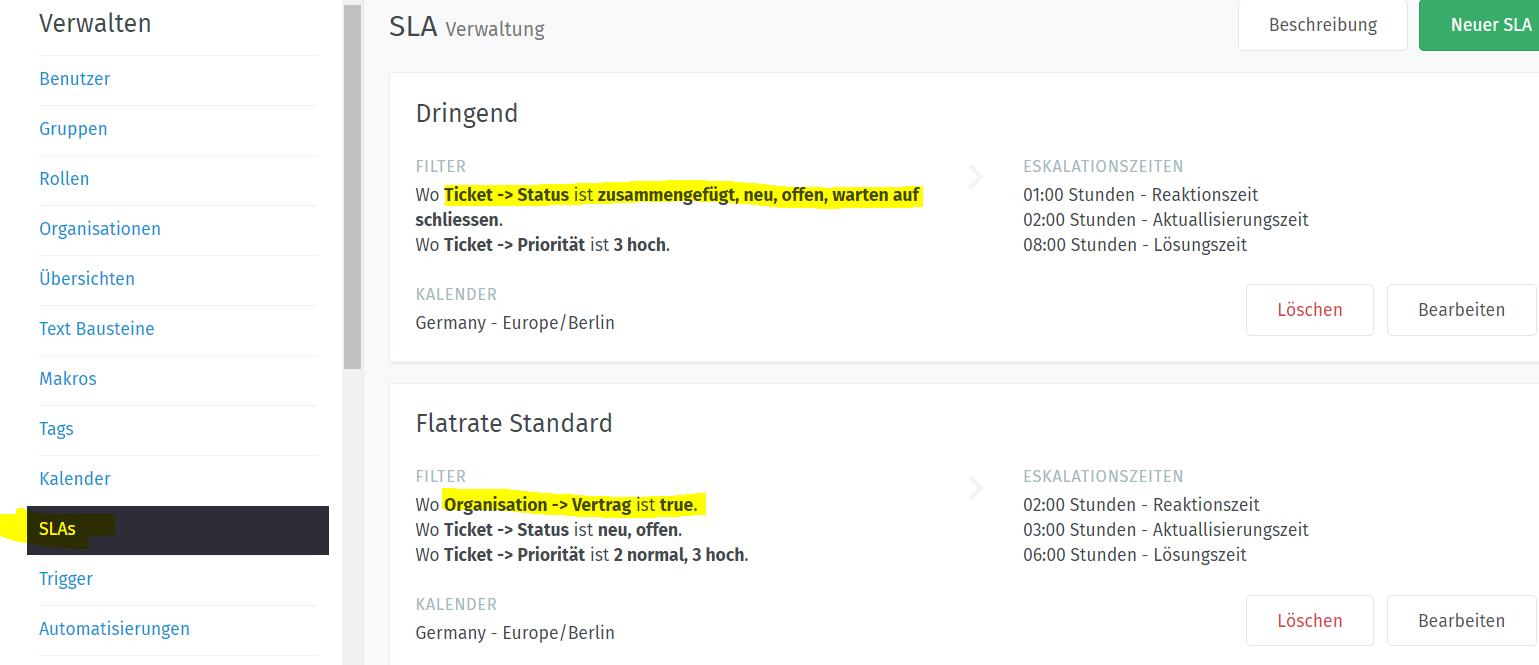 Customer specific SLAs - Feature requests - Zammad - Community